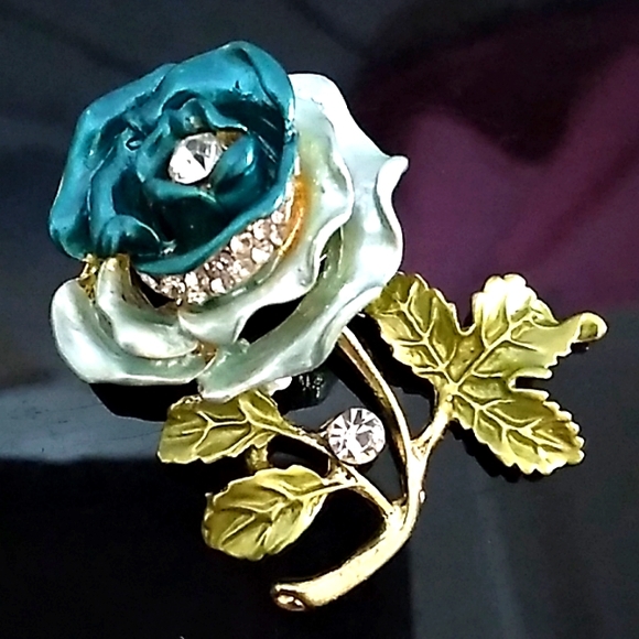 Unknown Artist | Jewelry | Austrian Crystal Embellished Enameled Blue ...